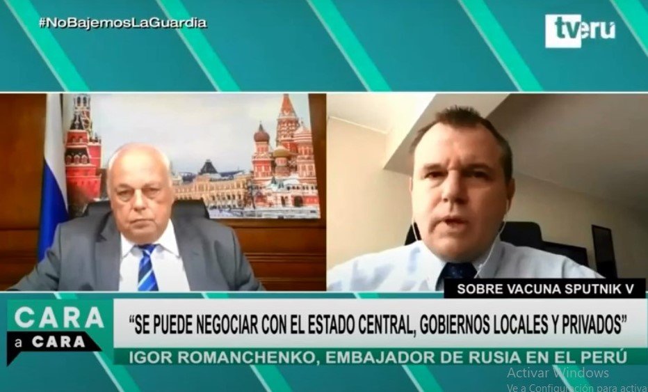 Embajador de Rusia en Perú afirma que tanto el gobierno peruano como la ...